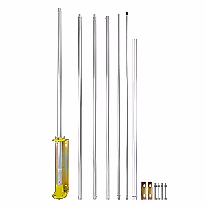 HYSHIKRA 26-28Mhz Base Antenna, CB 6.2meter (20.3ft) Outdoor Antenna with UHF-Female Connector for Midland Cobra Yaesu Mobile Base Transceiver Radio