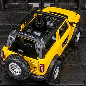 ARMSKY Toy Trucks Ford Bronco 1:24 Scale Metal Model Die-cast Hobby Toy Cars Gifts for Boys Girls and Adults Bronco Car Lovers Collection, Yellow