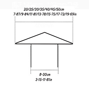 JUCCJUXIN Chimney Cowl Cap Tool,Cone Top Chimney Cap,Roof Line Cap Stainless Steel Outdoor Ventilation Exhaust Vent Cap,for Ducting Ventilation Cap Rain Hat Hood,Customizable,d8cm/3.15in