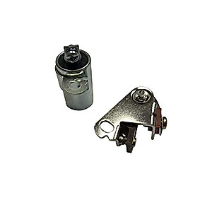 ENGINERUN Points and Condenser – Ignition Breaker Kit Compatible with Kohler K91 K141 K161 K181 K241 K301 K321 K341 K361 Replaces OEM 4715003S and 220434-S Ref Oregon 33-628 Stens 055-145