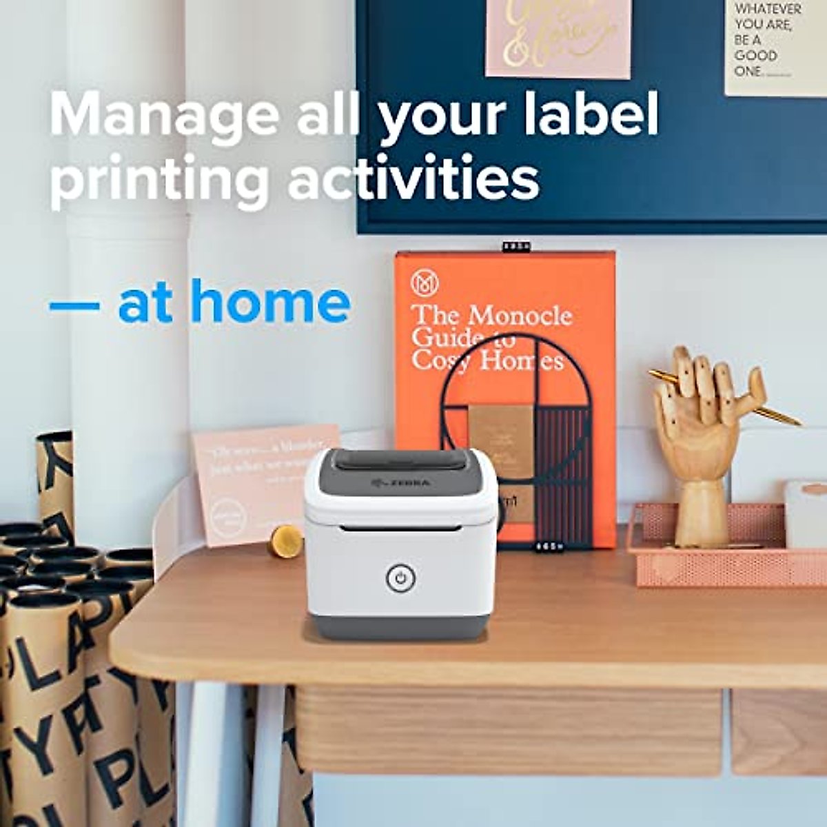 ZEBRA ZSB Series Thermal Label Printer - Small Home Office Wireless Labeling for Address, Folders, Shipping, Barcodes. Compatible w/UPS, USPS, Shopify, Ebay, FedEx, Amazon, Etsy - ZSB-DP12-2-in Width