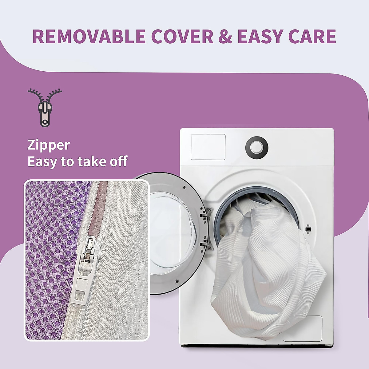 2" Twin Soft Mattress Topper - Removable Fitted Cover, Lavender Infusion Memory Foam Soft Mattress Topper, Ventilation Design, CertiPur Certified