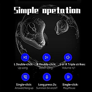 Sabbat E12 3D Clear Sound True Wireless Earbuds Blutooth 5.2 TWS Stereo Earphones A week's Endurance with Built-in Mic and Charging Case for iPhone, Samsung, iPad, Android(Gunmetal)