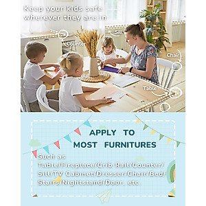 Seyõssbe Baby Proofing Corners and Edges Guards Protectors Foam 3M Pre-Taped Bumper Furniture Covers Child Safety Protector for Table, Stair, Cabinet, Desk, 6.6ft (Blue)