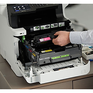 Brother Color MFC-L8900CDW Wireless All-in-One Laser Printer, White - Print Copy Scan Fax - 33 ppm, 2400 x 600 dpi, 5" Touchscreen LED, Auto Duplex Printing, 70-Sheet ADF, NFC, Ethernet