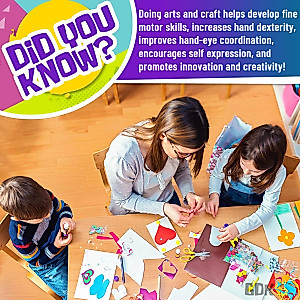 GoodyKing Arts and Crafts Supplies for Kids - 1170Pcs+ Craft Art Supply Kit for Toddlers Kids Craft Supplies & Materials Age 4 5 6 7 8 9 - All in One D.I.Y. Crafting School Supplies (Large)