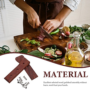 DOITOOL 2Pcs Wood Knife Scales Kitchen Knife Handle Replacement Kitchen Repair Handle for Sashimi Natural Wood Handle Replacement