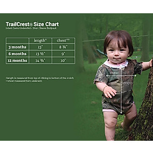 TrailCrest by Treel Newborn Baby Boy Girl Infant Undershirt- Short Sleeve Romper Bodysuit Camo Jumpsuit, 3 Months, Camo