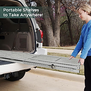 DEANIC 5 Tier Storage Shelves with Wheels, Kitchen Rolling Cart, Metal Garage Shelving No Assembly, Heavy Duty Utility Cart for Garage, Kitchen, Basement, Pantry (Grey,Pack of 2)