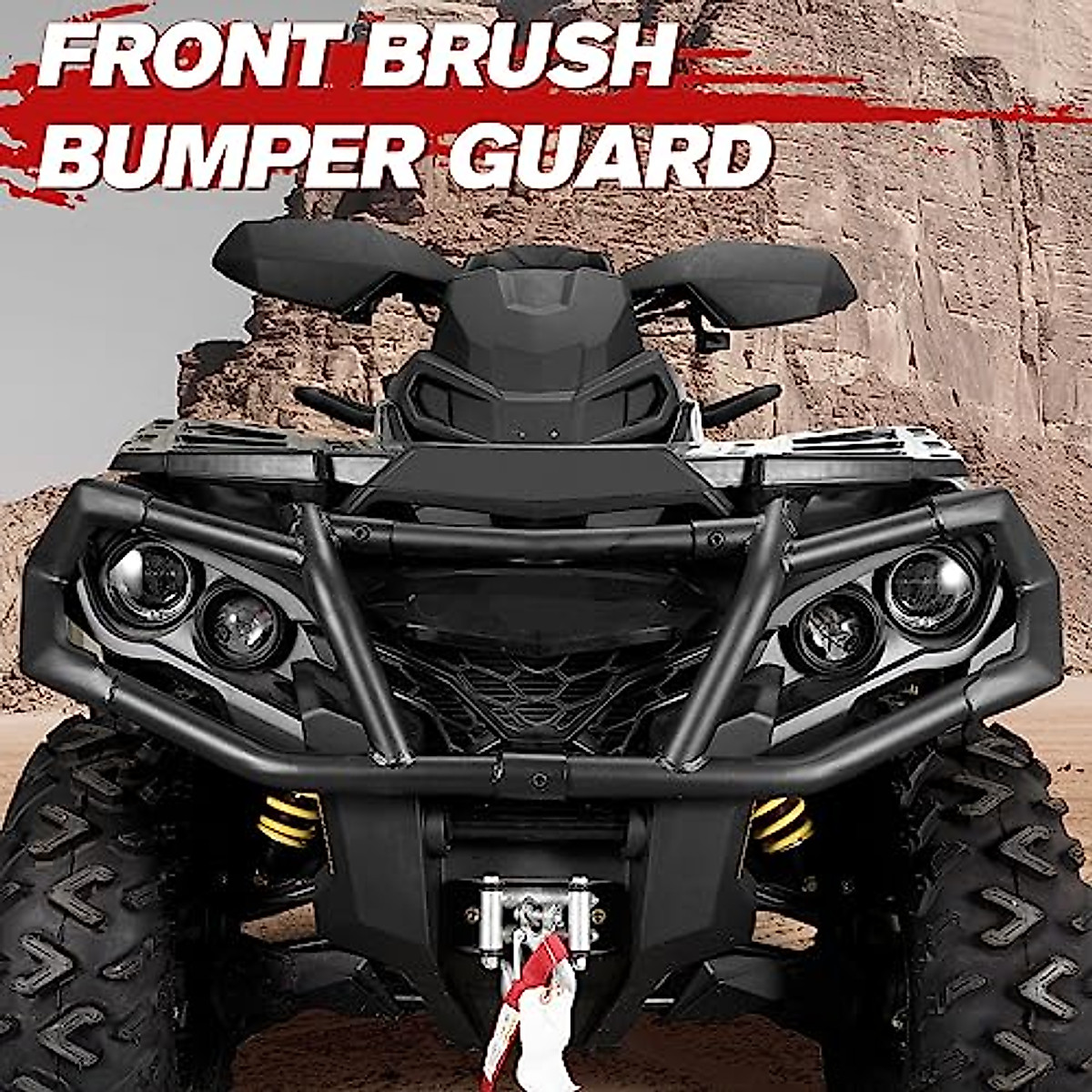 A & UTV PRO Front & Rear Bumper Kit for for Can Am Outlander G2 450 500 570 650 800 850 1000 MAX 2012-2022, Heavy Duty Combined Brushguard Bumper Protector Accessories, Replace OEM#715004837,715004920