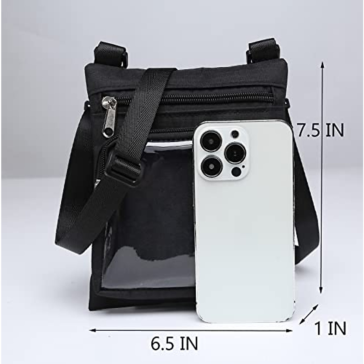 CHERRY SAUCE Small Ita Bag Crossbody Bag Heart Shaped Ita Purse Shoulder Bags Pin Bag for Anime (CS2119-Black)