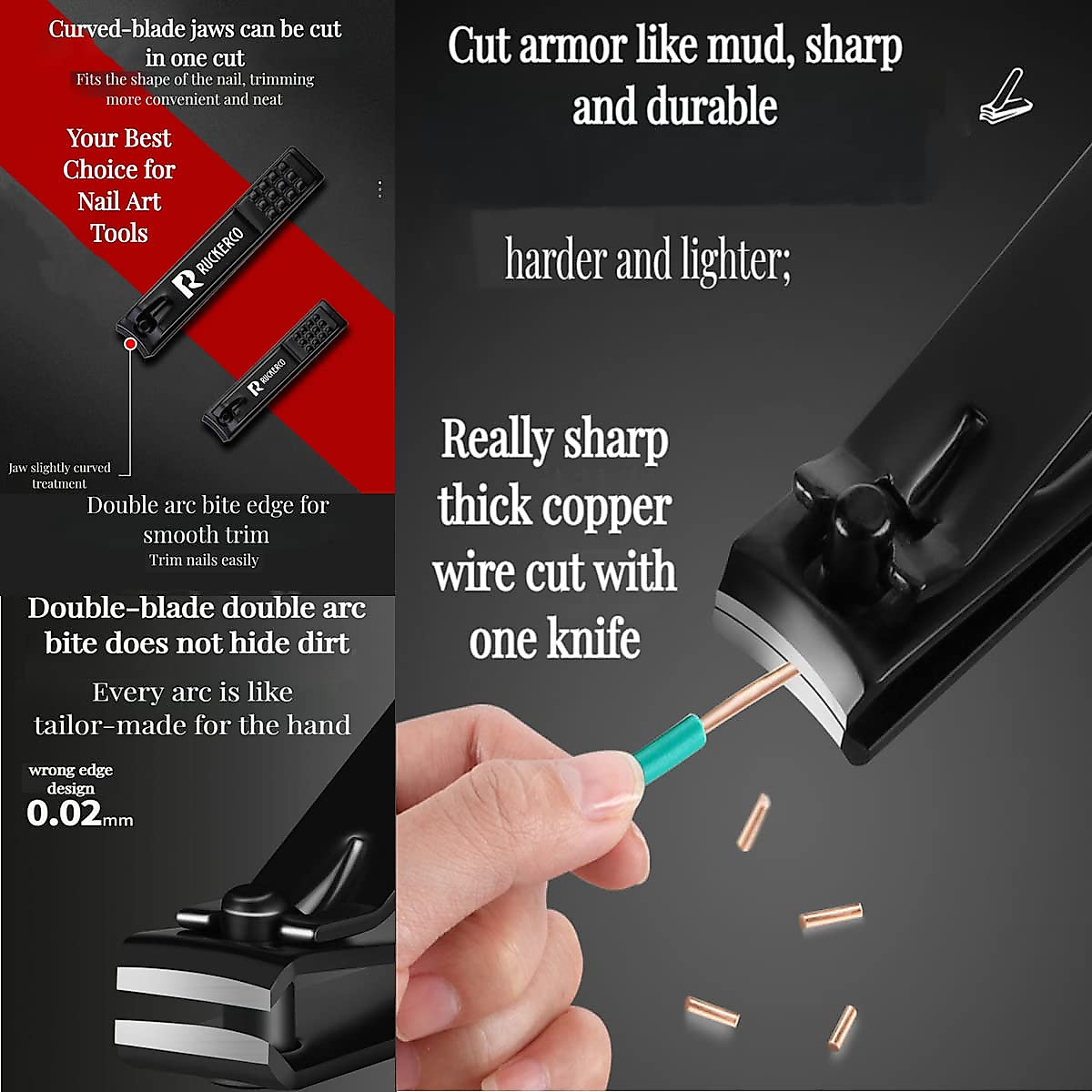 Nail clippers set matte stainless steel 2 pcs fingernail clippers &slant edg Toenail Clipper Cutter Metal Case .The best gift nail clippers for men and women