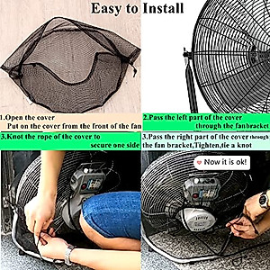 20 inch Protection Cover for Floor Fan,20" Dustproof Fan Mesh Cover,Children Finger Safety Protection Net Cover for 20 in Industrial Floor Fan for Indoor Bedroom,Garage,Basement -Not Include Fan