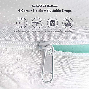 LINCELLI 3 Inch Memory Foam Mattress Topper Queen | Select High Density Supportive Memory Foam Pad | Firm Mattress Topper