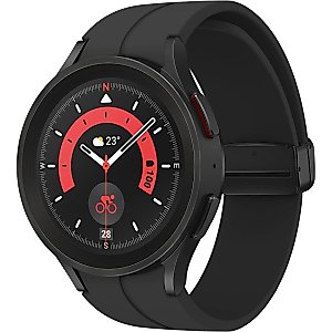 Samsung Galaxy Watch 5 Pro (45mm,WiFi + 4G LTE) 1.4'' Super AMOLED Smartwatch GPS Bluetooth with Sleep Coaching,Bioactive Sensor -Black Titanium (Renewed)
