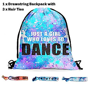 Drawstring Backpack Dance Bag Dance Teacher Appreciation Gifts Cinch Bag for Women Girls Dance Instructor Dancer Gifts for Dance Lover Teacher Dance Team Christmas Birthday Gifts for Her - Girl Loves