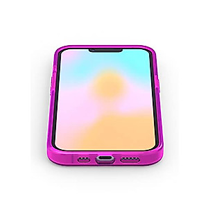 FELONY CASE - Neon Pink Crystal Clear Phone Case for iPhone 13 Pro Max, Compatible with MagSafe - 360° Shockproof Protective Cases Designed for Apple iPhone 13 Pro Max
