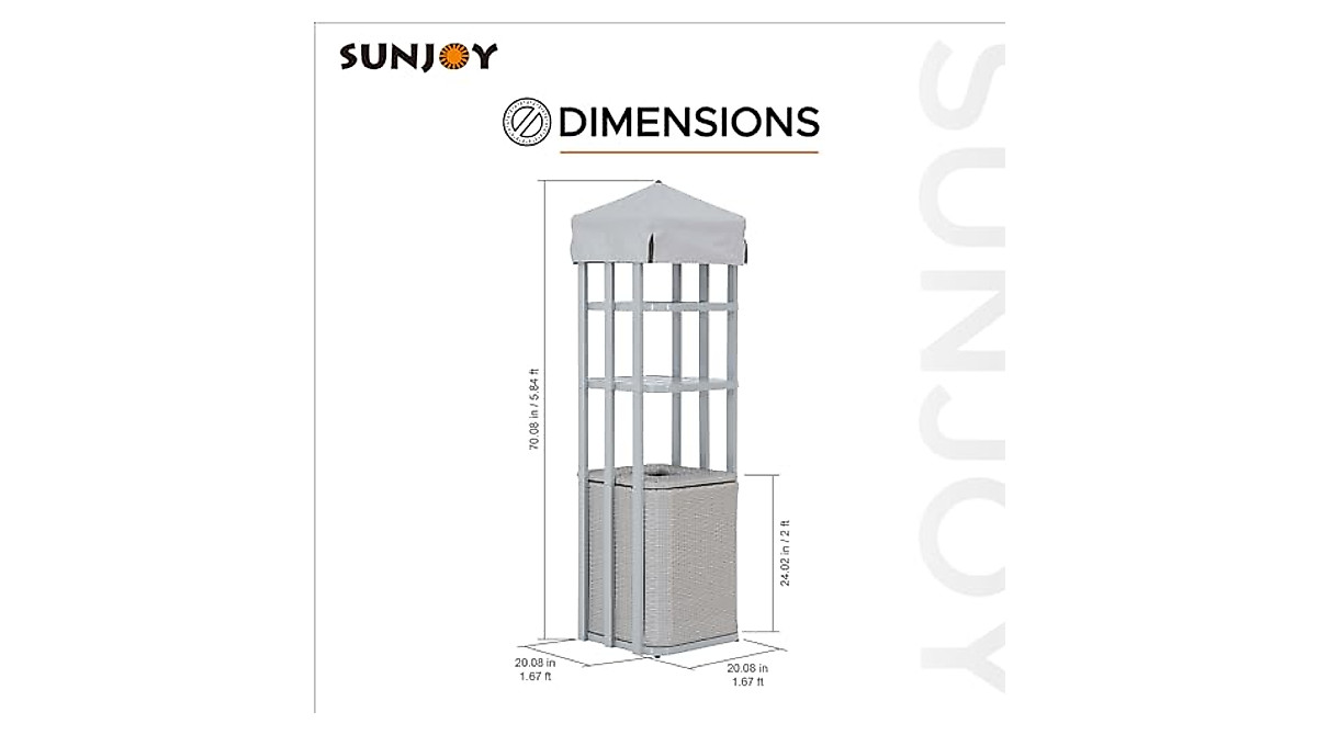Stylish Pool Towel Storage Solution - Sunjoy Valet Tower