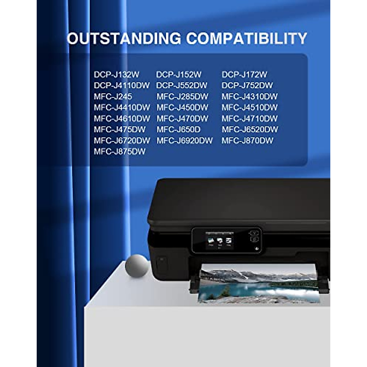 LC103 LC101 Ink Cartridges Replacement for Brother LC103XL LC101XL Ink Cartridges, for Brother MFC-J870DW MFC-J6920DW MFC-J6520DW MFC-J450DW MFC-J470DW (2 Black, 1 Cyan, 1 Magenta, 1 Yellow, 5 Pack)