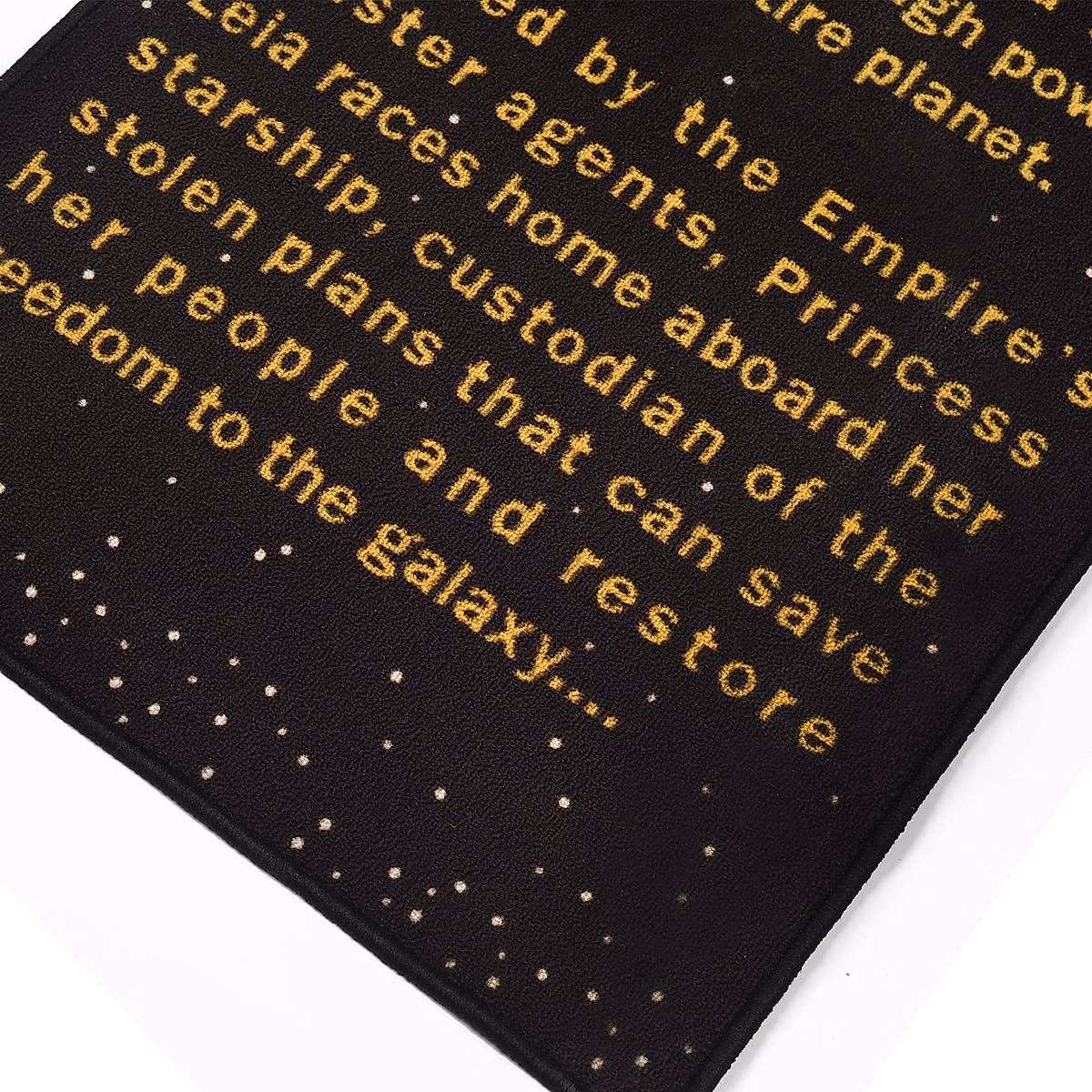 Star Wars: A New Hope Title Crawl Printed Area Rug | Indoor Floor Mat, Accent Rugs for Living Room and Bedroom, Home Decor for Kids Playroom | Lucasfilm Gifts and Collectibles | 26 x 77 Inches