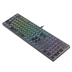 Redragon BBK556 Custom Gaming Mechanical Keyboard Kit – 100% 104 Keys DIY RGB Fully Modular Keyboard - USB Wired Barebones Full Size Keyboard HOT SWAPPABLE 3pin/5pin Switch, Black