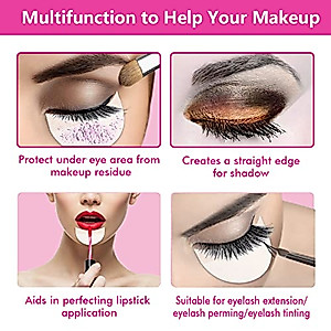 TailaiMei 300 Pcs Eyeshadow Shields, Eyeshadow Stencil for Prevent Makeup Residue, Lint Free Gel Pad for Eyeliner, Eyelash Extensions and Lip Makeup