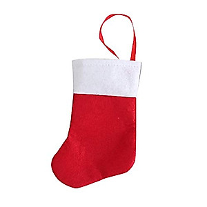 Happyyami 6 Pcs Christmas Silverware Holders Mini Stocking Dinner Table Decorations Tableware Holder Cutlery Knife Spoon Fork Candy Pouch Bag Hanging Socks for Xmas Tree