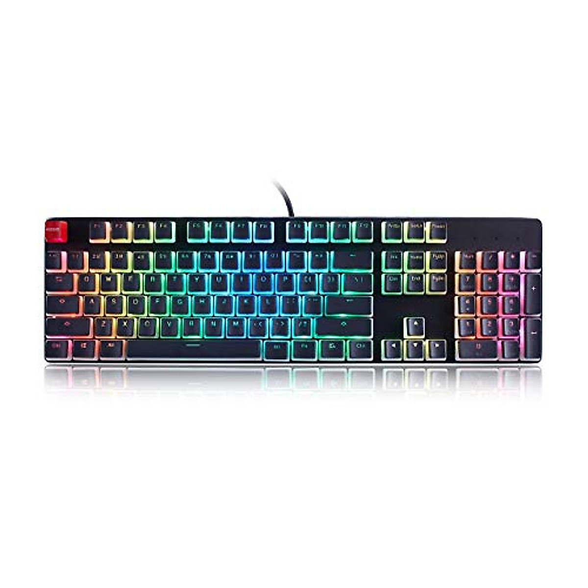 Glorious Aura V1 (Black) Pudding Keycaps - Double Shot PBT Translucent for Mechanical Keyboards, 104 Key Set, TKL, Compact Compatible, English (US) Layout (Aura (Black))