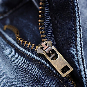 AITITIA Men's Ripped Regular Fit Jeans (30, Blue Gray)