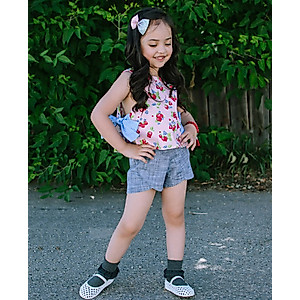 Jefferies Socks Girls Misty Ruffle Turn Cuff Socks 2 Pair Pack (M - USA Shoe 12-6 - Age 5-10 Years, Black)