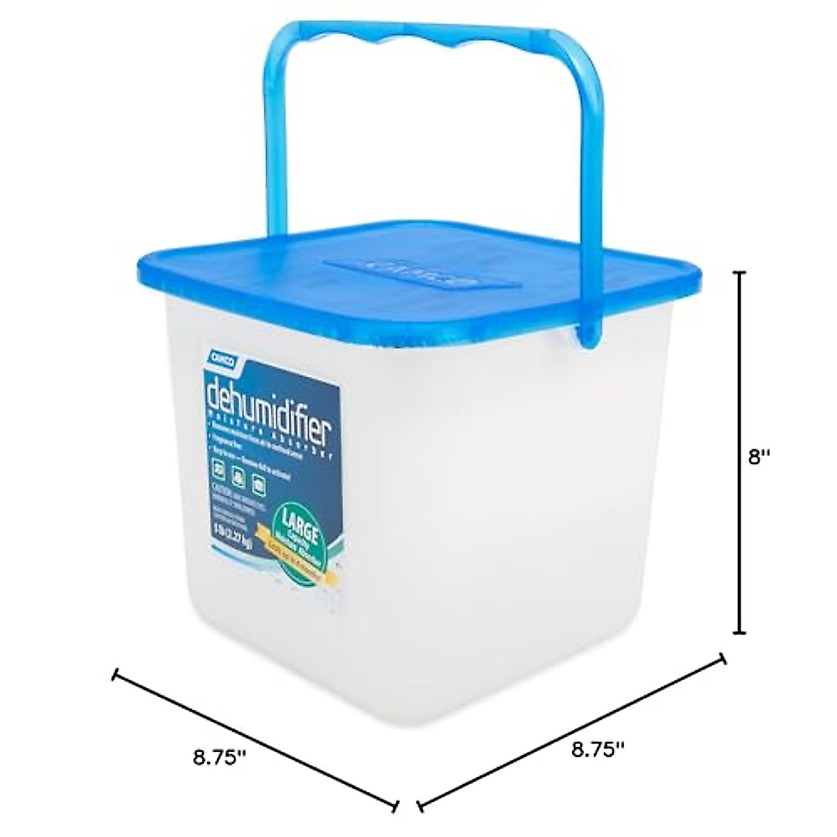 Camco Moisture Absorber Bucket - Features Fast-Acting Moisture-Absorbing Agent - No-Fragrance Beads – Use with RV Storage, Camper Organization & More (44282)