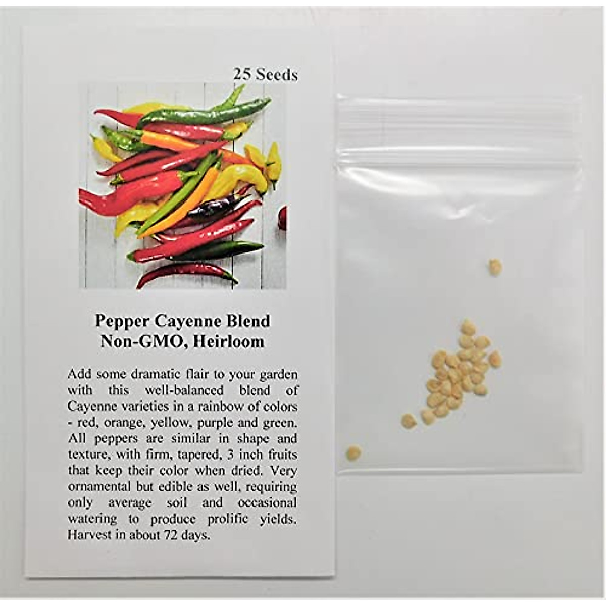 David's Garden Seeds Pepper Cayenne Blend 9622 (Multi) 25 Non-GMO, Heirloom Seeds