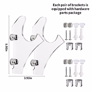 BYTOTU Wall mounted lightsaber rack - black plexiglass - very suitable for displaying magic sword - knife - samurai sword - saber - stick, acrylic display (excluding lightsaber) (black-transparent)