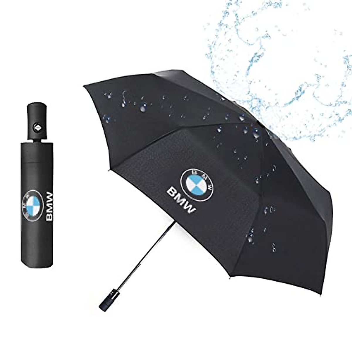 Foldable Car Umbrella for BMW,Folding Automatic Switch Sunshade Windproof Travel Umbrella, No Water Drops, Easy to Dry