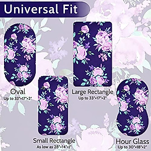 Bassinet Sheet, Newborn Moses Basket Girls, Ultra Soft Breathable, Snug Fitted Cradle Fitted Sheets for Bassinet Pads Mattress, Watercolor Purlple Flower