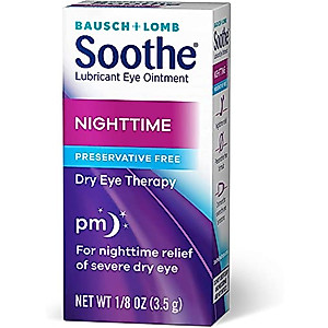 Bausch + Lomb Soothe Lubricant Eye Ointment Night Time - 0.13 oz, Pack of 6