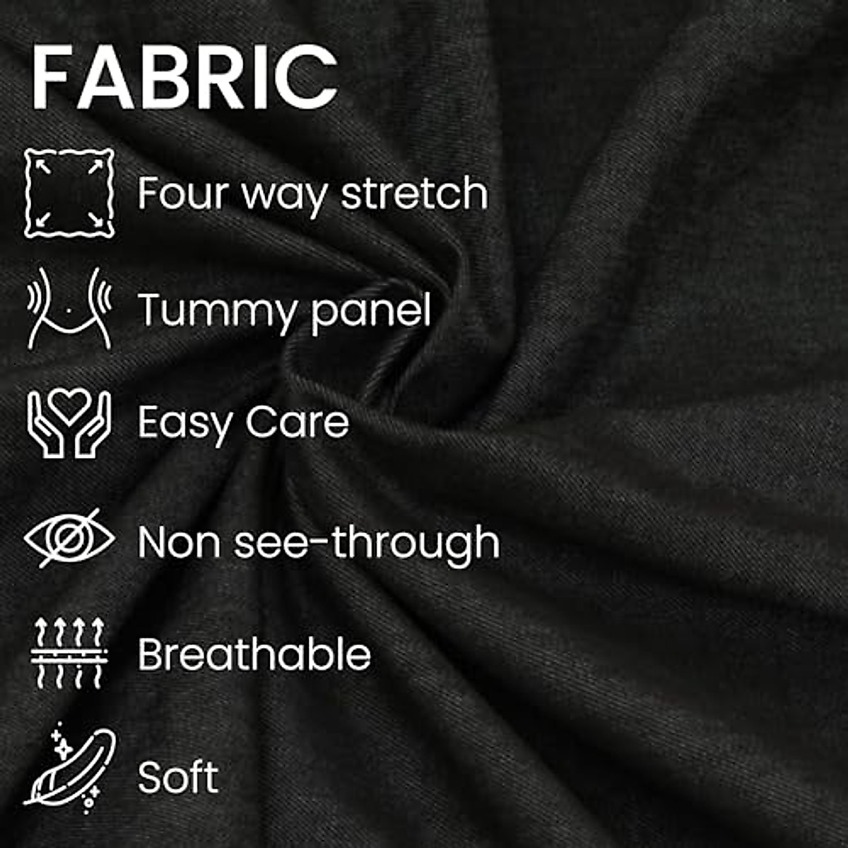 SLIM-SATION Women's Wide Band Regular Length Pull-on Straight Leg Pant with Tummy Control, Denim, 12