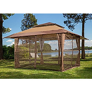 Keep Mosquitoes Out of Your 10 x 10 Gazebo with This Four Panel Pack of Easy to Netting with Zippers