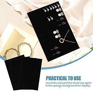 Cabilock Jewelry Insert Display Mat Monitor Stand 4 Pcs Ring Insert Display Trays Foam Ring Holder Organizer Jewelry Box Inserts for Selling Jewelry Black Black Choker