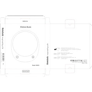 Homebuds 22lb/10kg Digital Kitchen Food Scale, Weighing Professional Since 2001, Grams and Ounces by Precision 1g/0.1oz, Weight Loss, Baking and Cooking, LED Display, 3*AAA Batteries Included, Black