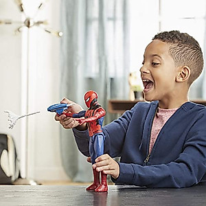 Spider-Man Marvel Titan Hero Series Blast Gear Action Figure Toy with Blaster, 2 Projectiles and 3 Armor Accessories, for Kids Ages 4 and Up