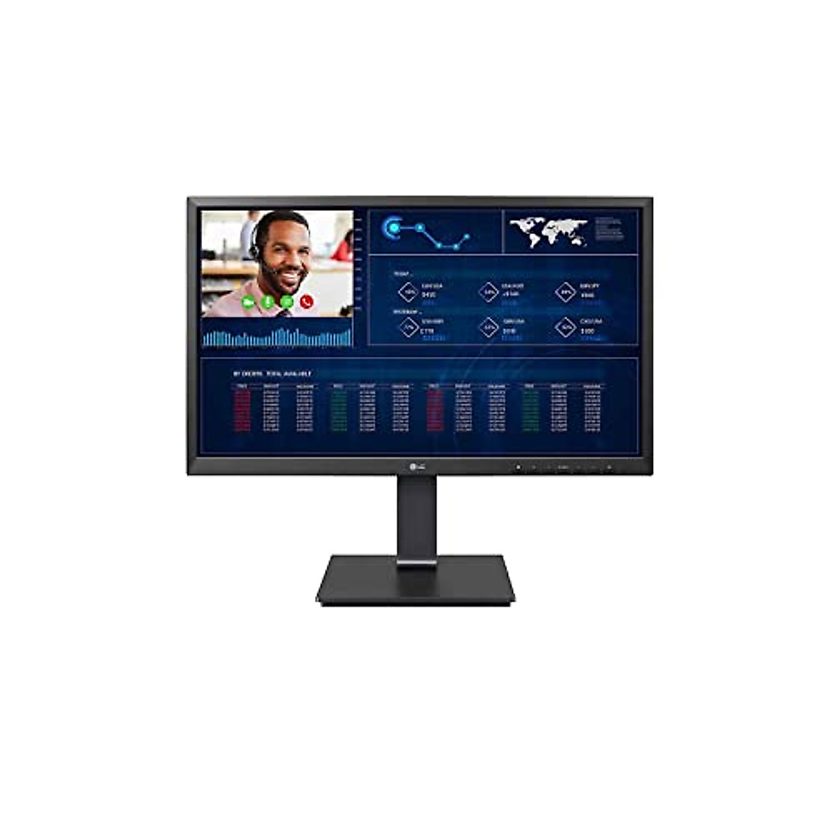 LG 23.8'' 24CN650W-AP inch Full HD All-in-One Thin Client, Built-in Full HD Webcam & Speakers, Quad-core Processor, Black