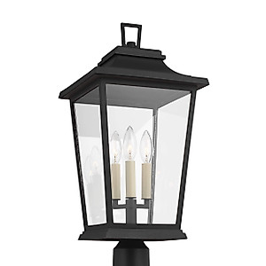 Feiss Generation Lighting-Sean Lavin-3 Light Outdoor Post Lantern in Traditional Style-10.63 Inch Wide by 22.63 Inch Tall