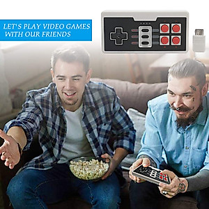 Wireless Controller NES Classic Edition - with Build in Rechargeable Batter, Wireless Range up to 10 Meters, Wireless Gamepad for Nintendo Mini Edition (2 Packs)