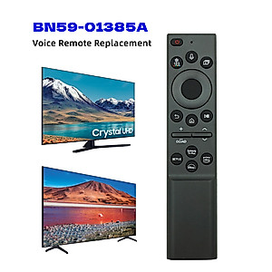 2023 New BN59-01385A（No solar） Replacement Voice Remote fit for Samsung Smart TV,Compatible with Samsung Crystal UHD/QLED/Neo QLED/The Frame/4K/8K Series TVs-1 year warranty