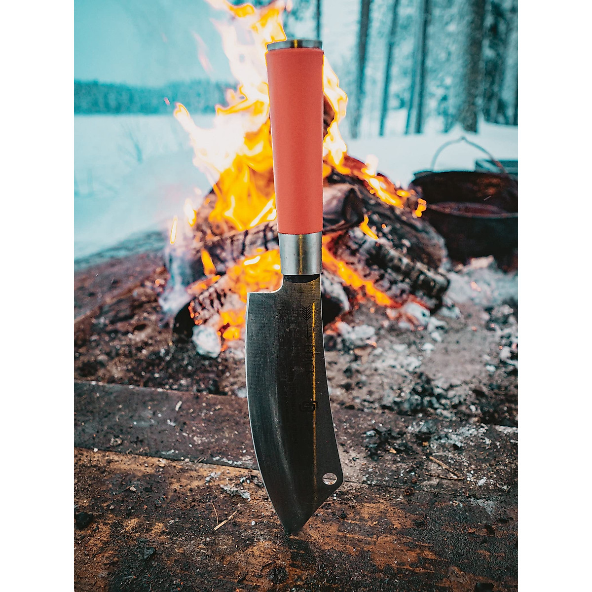 F. DICK – Red Spirit Chef Knife Ajax - Kitchen knife with 7.9" blade & 56 HRC - Ideal for meat & poultry - Stainless steel - Antique blade shape - Ultra sharp - Ergonomic handle - Made in Germany