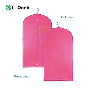 Kids Garment Bag, 30inch x 18inch Breathable Clothes Cover for Baby Toddler and Child Garment Bag for Kids suit, Kids Garment Bags For Travel (Yellow, 30"x1Pack-Yellow) (Pink)