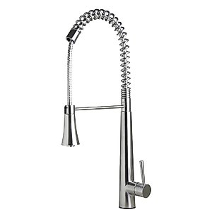 ALFI Brand AB2039S Solid Stainless Steel Commercial Spring Kitchen Faucet