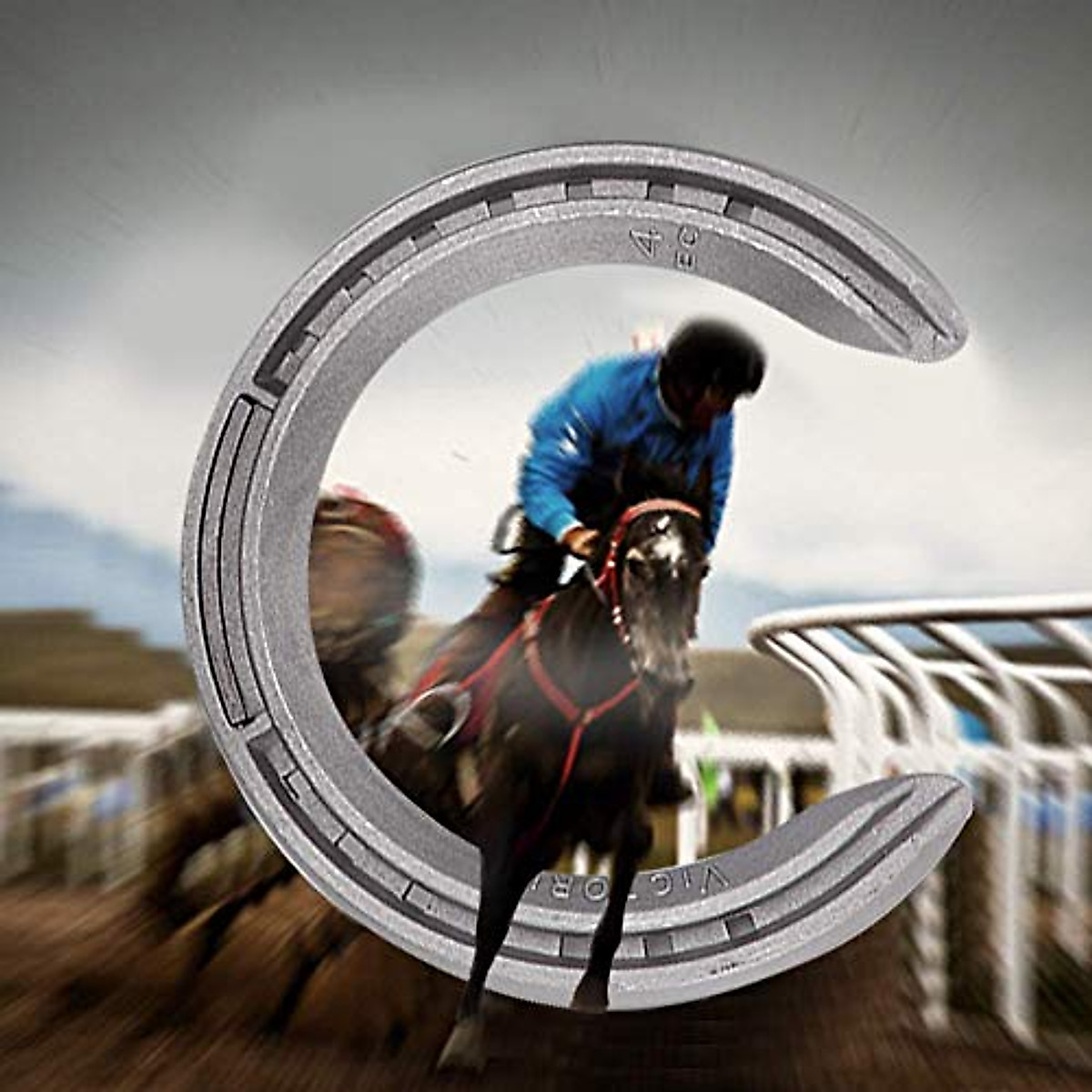 Aluminum Alloy Horseshoe, Horse Riding Tool, Sturdy Horseshoe Accessories, for Horse & Racing(No. 4)