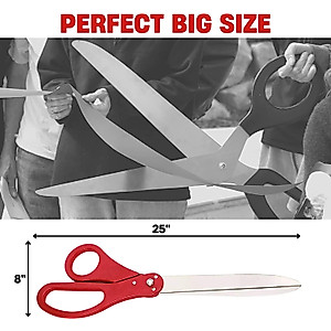 25" Giant Scissors for Ribbon Cutting Ceremony Big Ribbon Cutting Scissors for Special Events and Ceremonies Heavy Duty Scissors Giant Ribbon Cutting Scissors for Inauguration Ceremonies Special Event